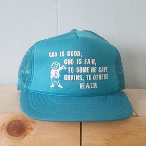 Vintage | Accessories | Funny Mesh Trucker Hat Vintage Cap God Good ...